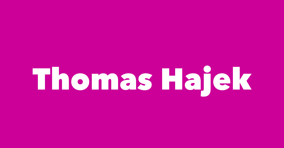 Thomas Hajek - Spouse, Children, Birthday & More