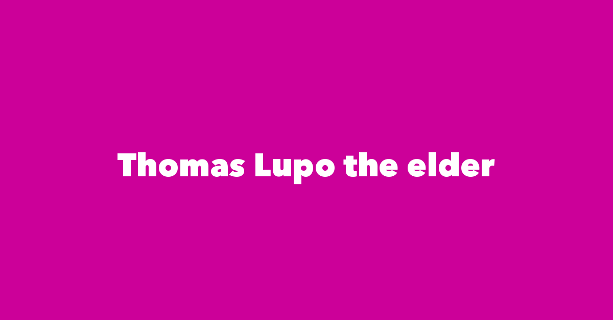 Thomas Lupo the elder - Spouse, Children, Birthday & More