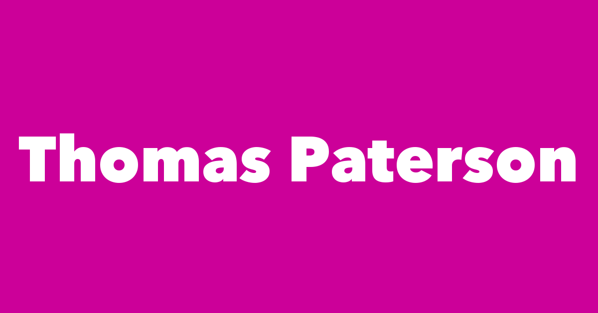 Thomas Paterson - Spouse, Children, Birthday & More