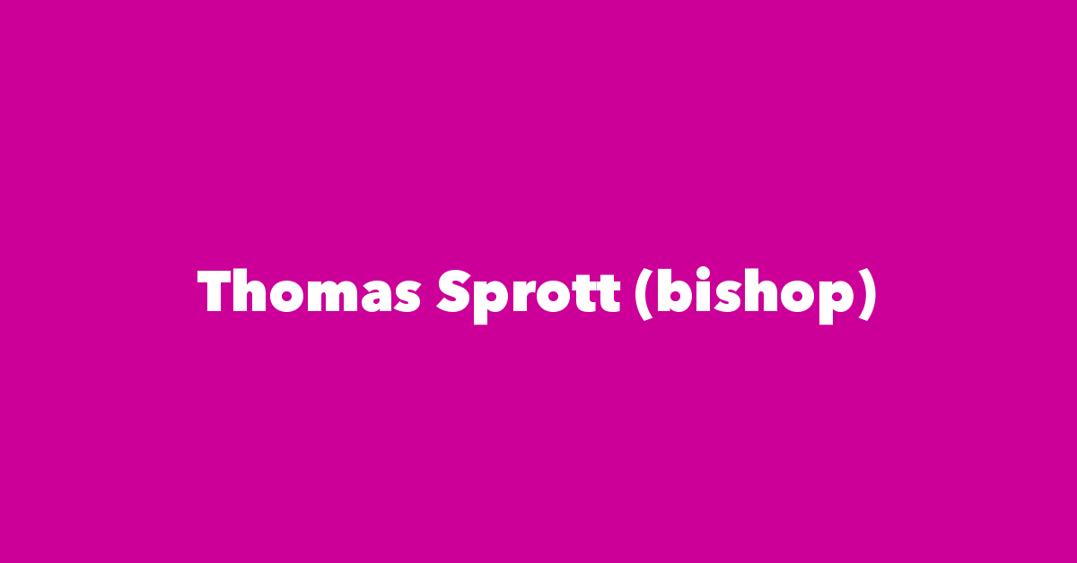 Thomas Sprott (bishop) - Spouse, Children, Birthday & More