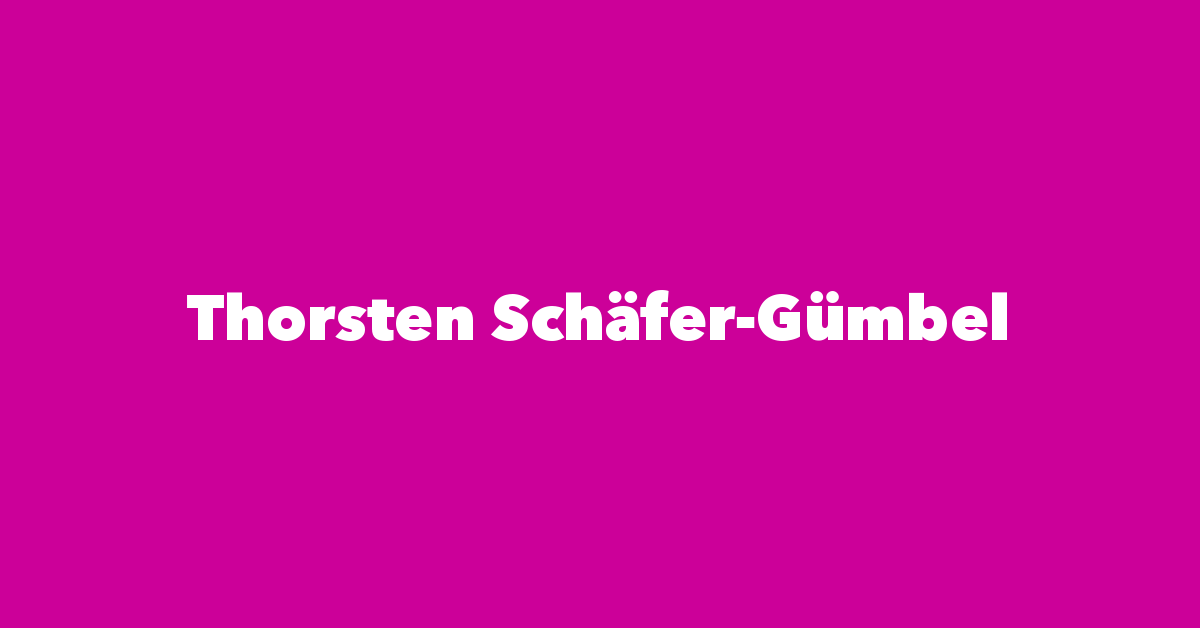 Thorsten Schäfer-Gümbel - Spouse, Children, Birthday & More