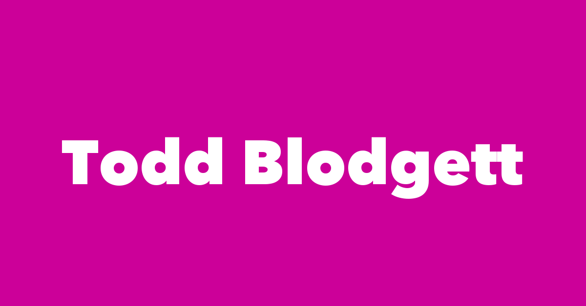 Todd Blodgett - Spouse, Children, Birthday & More