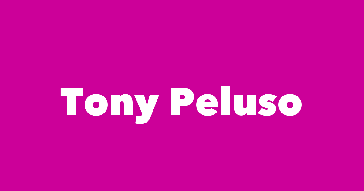 Tony Peluso - Spouse, Children, Birthday & More