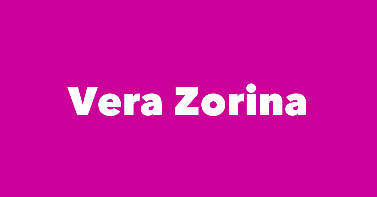 Vera Zorina - Spouse, Children, Birthday & More
