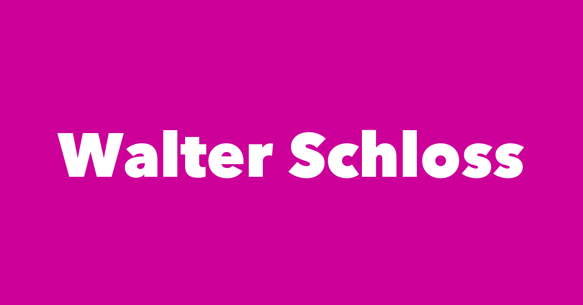 Walter Schloss - Spouse, Children, Birthday & More