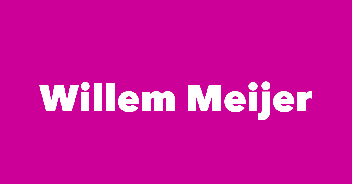Willem Meijer - Spouse, Children, Birthday & More