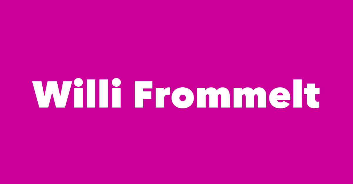 Willi Frommelt - Spouse, Children, Birthday & More