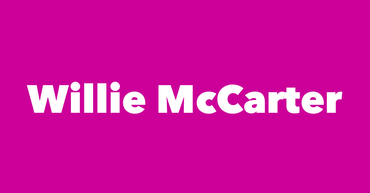 Willie McCarter - Spouse, Children, Birthday & More
