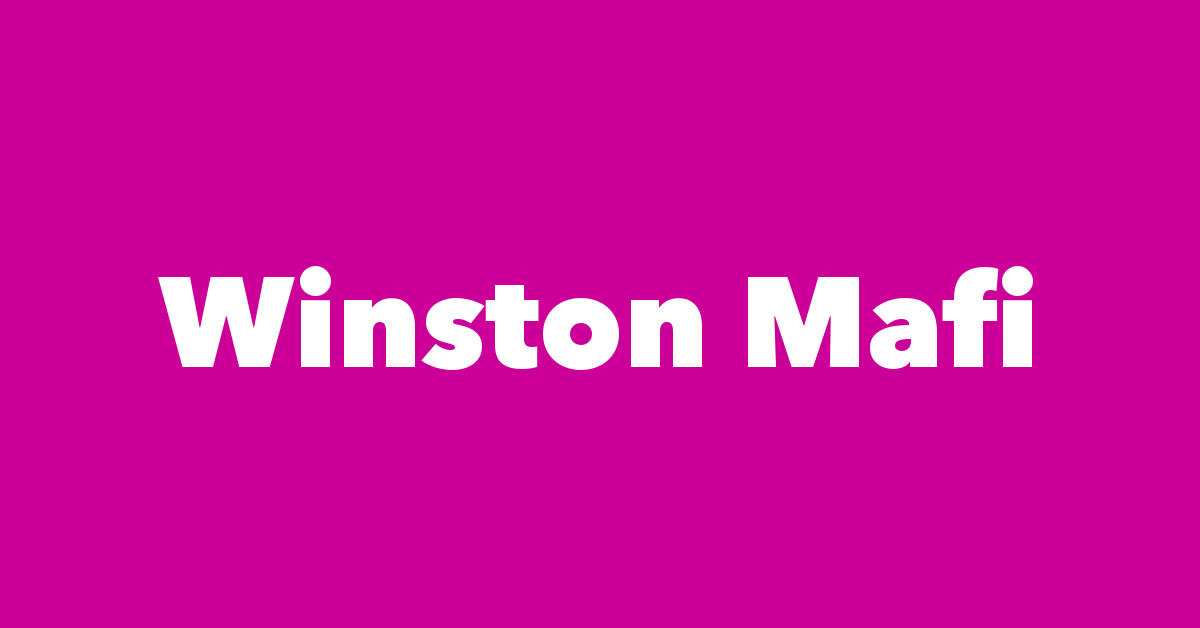 Winston Mafi - Spouse, Children, Birthday & More