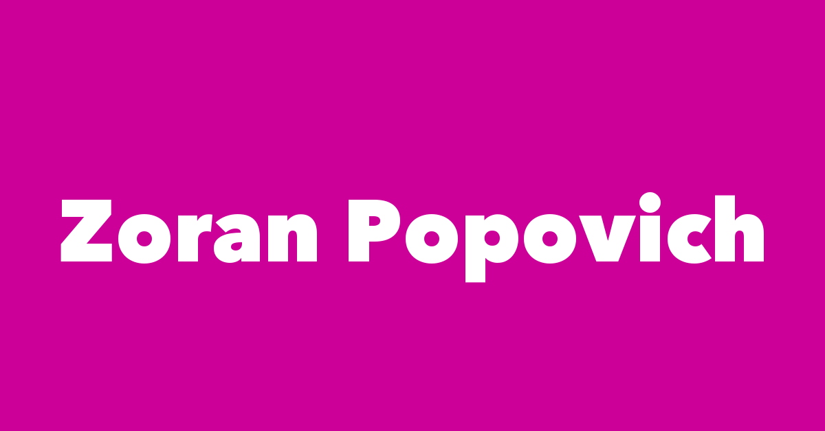 Zoran Popovich - Spouse, Children, Birthday & More